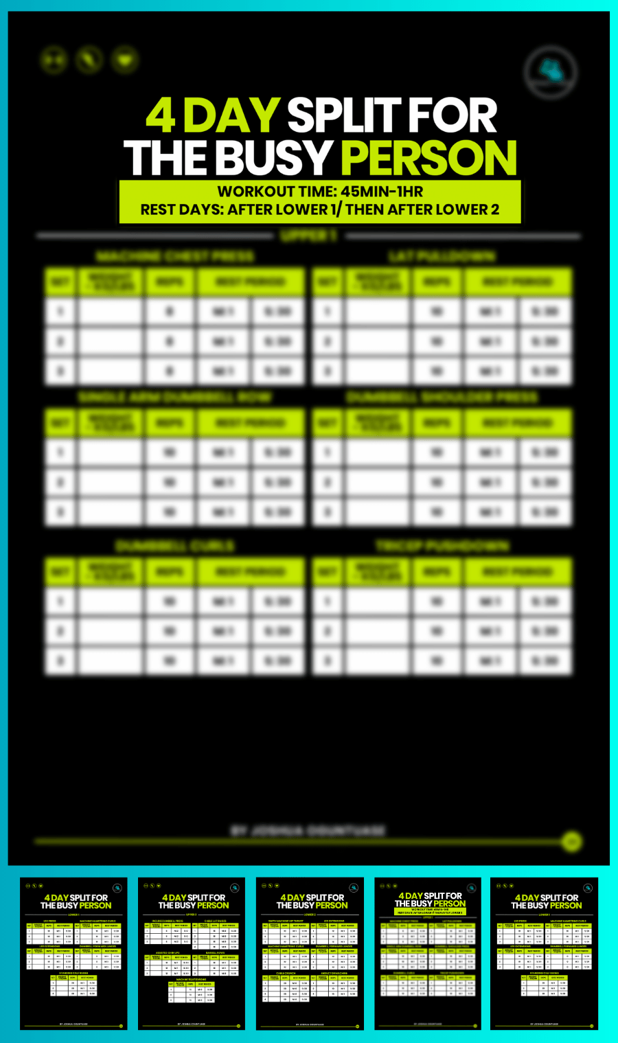 Free 4 Day Split Workout Guide for Busy People