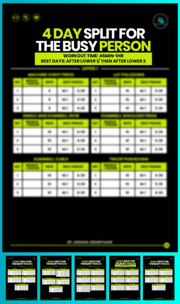 Free 4 Day Split Workout Guide for Busy People